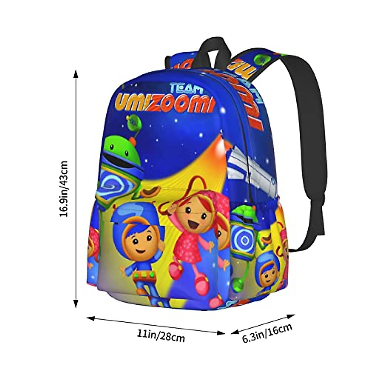 CONPELSON Backpacks Team Anime Umizoomi Adjustable Laptop Backpack Double Shoulder Bag for Women Men Climbing Shopping Work