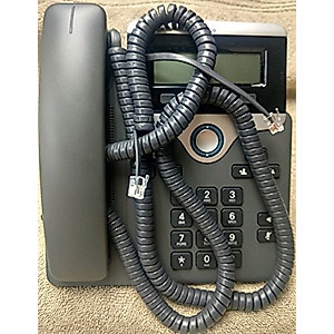 DIY-BizPhones 25-Pack of Gray 9' Ft Cisco Compatible Handset Receiver Cords IP Phone 7800 7900 8800 SPA Series 7841 7861 7940 7941 7942 7945 7960 7961 7962 8811 8841 8851 Charcoal Curly Coil Lot