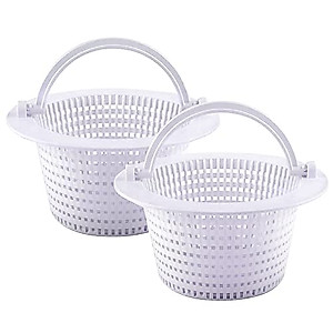 Wadoy Above Ground Pool Skimmer Basket, 𝟐 𝐏𝐚𝐜𝐤𝐬 Pool Filter Baskets Replacement Compatible with Hayward SP1091WM, Compatible with Pentair HydroSkim 513330