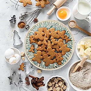 Round Serving Tray Shell Coffee Table Tray with Handles Elegant Decorative Tray for Food,Breakfast,Dinner,Ottoman,Parties,Restaurants and Bathroom, Blue, 11.8'