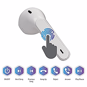 Acoustic Research – Model- ARTWS30, Duo Wireless Speaker and Earbuds – All-in-One Bluetooth Speaker, Earbuds and Charging Case, Hands-Free Calling, Built-in Travel Clip, Portable, Rechargeable – White