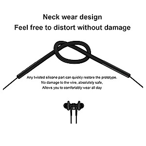 Siindoo JH-ANC11 Active Noise Cancelling Earbuds – Neckband Headphones 20Hrs Playtime,Wireless Bluetooth Headphones with Microphone, Magnetic IPX7 Waterproof Stereo Earphones for Gym Running