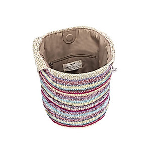 The Sak 120 Hobo Bag in Crochet, Large Purse with Single Shoulder Strap, Eden Stripe
