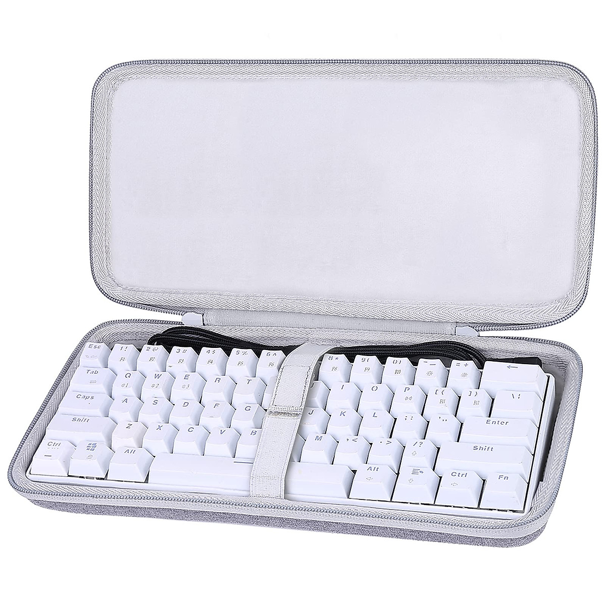 co2CREA Hard Travel Case Replacement for RK Royal KLUDGE RK61 / RK61 Pro/Newmen 60% Wireless Bluetooth Wired 60% Mechanical Gaming Keyboard