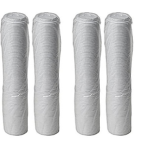 Dixie D9542W Dome Lid for 10/16 Ounce PerfecTouch Cups and 12/20 Ounce Paper Hot Cups, White. 200 Lids (4 x 50 Packs)