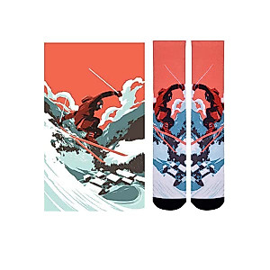 Sierra Socks Alpine Racer Pattern Unisex Socks - XL-Men Shoe Size (13+) / Buy 1 pr.