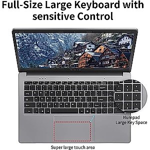 SGIN 15.6 Inch Laptop, 4GB DDR4 128GB SSD Windows 11 Laptops with Intel Celeron Quad Core J4105(up to 2.5 GHz), Intel UHD Graphics 600, Mini HDMI, WiFi, Webcam, USB3.0, Bluetooth 4.2