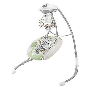 ​Fisher-Price Snow Leopard Baby Swing, Dual-Motion Newborn Seat with Music, Sounds, and Motorized Mobile
