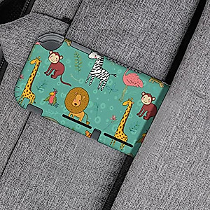 Africa Animals Pattern Cute Sticker Skin Protector Full Print Slim Cover for Switch Console and Switch Lite