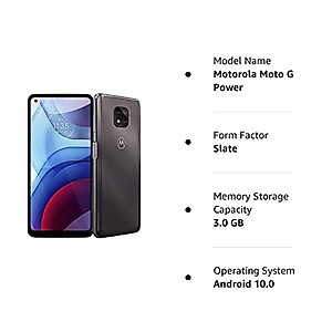 Unlocked Motorola G Power - 64GB - Flash Gray - PALF0005US (Renewed)