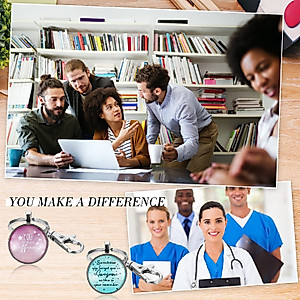 Roowest 12 Pcs Thank You Keychain Gifts Bulk Inspirational Employee Appreciation Gifts Motivational Team Gifts for Women Coworkers Staff Volunteer Teacher Students