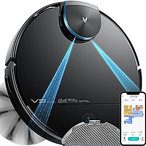 VIOMI V3 Max Robot Vacuum and Mop Combo with Smart Mapping Technology, 2700Pa Robot Vacuum Cleaner Work 300mins with Alexa/Google, Lidar Navigation Robotic Vacuums Cleaner for Pet Hair, Carpets,Floor