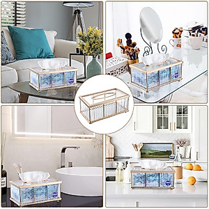 Sumnacon Rectangular Acrylic Tissue Box Cover - Stylish Facial Tissue Box Holder, Decorative Tissue Box for Bathroom Vanity Dresser Night Stand Table Countertop Desk Office Bar