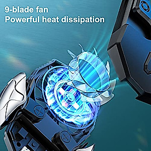 OCUhome Phone Cooler, P15 Semi-Conductor Mobile Phone Radiator Portable Universal USB Phone Gamepad Holder Game Cooling Fan for Gaming Phone Black