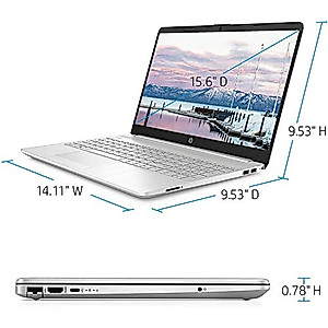 HP 2021 15.6'' HD Laptop PC AMD Dual-Core Ryzen 3 3250U 4GB DDR4 128GB SSD + 1TB HDD AMD Radeon Graphics USB-C HDMI WiFi AC RJ45 Bluetooth Webcam Fast Charge Windows 10 Home