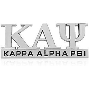 Kappa Alpha Psi Chrome Cut Out Car Tag