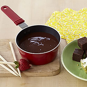 IMUSA USA Nonstick Multi Mini Sauce Pan with Silicone Handle Varies, You May Receive Red, Orange, Blue Color