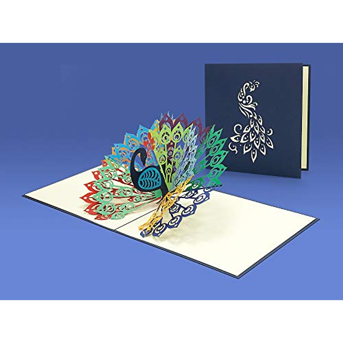 CUTPOPUP Mother's Day Card Pop Up, Birthday 3D Greeting Card (Peacock)