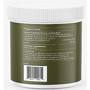 Nom Nom Dog GI-Targeted Probiotic Support - with Prebiotic Fiber, Inulin, and Saccharomyces boulardii - Gut Health Dog Probiotics for Gastrointestinal and Stomach Relief (GI Powder)