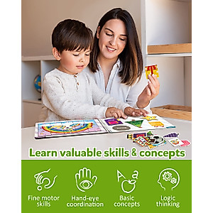 Coogam Preschool Magnetic Busy Book, 9 Themed Stickers Toys Fine Motor Skills Learning Binder Quiet Book Montessori Toys for Kids Toddlers Home Kindergarten