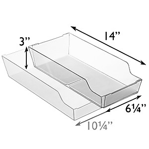 ClearSpace Adjustable Can Organizer for Refrigerator - Expandable Soda Can Dispenser Design Fits Most Cabinets, Pantries, & Refrigerators - Organize Beverages, Soup, & Canned Goods Easily, 4 Pack
