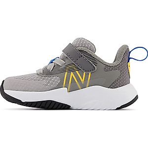 New Balance Kid's Rave Run V2 Hook and Loop Running Shoe, Rain Cloud/Vibrant Apricot/Marblehead, 7 W US Toddler (1-4 Years)