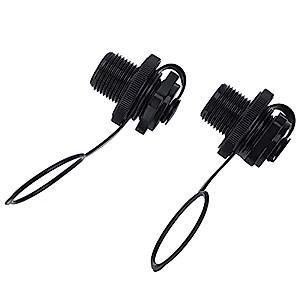 2Pcs Inflatable Boat Valve, Inflatable Boat Spiral Air Plug, Air Mattress Kayak Raft Plug Replacement Screw Air Valve Boston Valve for Rubber Dinghy Pool Airbeds