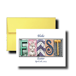 Personalised 1st Easter Card, FLAT CARD, Baby's 1st Easter Card, Grandson, 2021, FLAT CARD