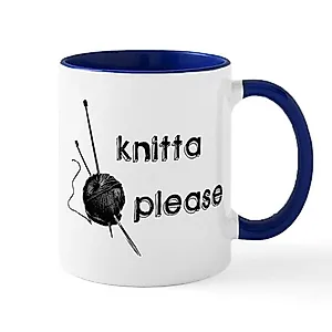 CafePress Knitta Please Mug Ceramic Coffee Mug, Tea Cup 11 oz