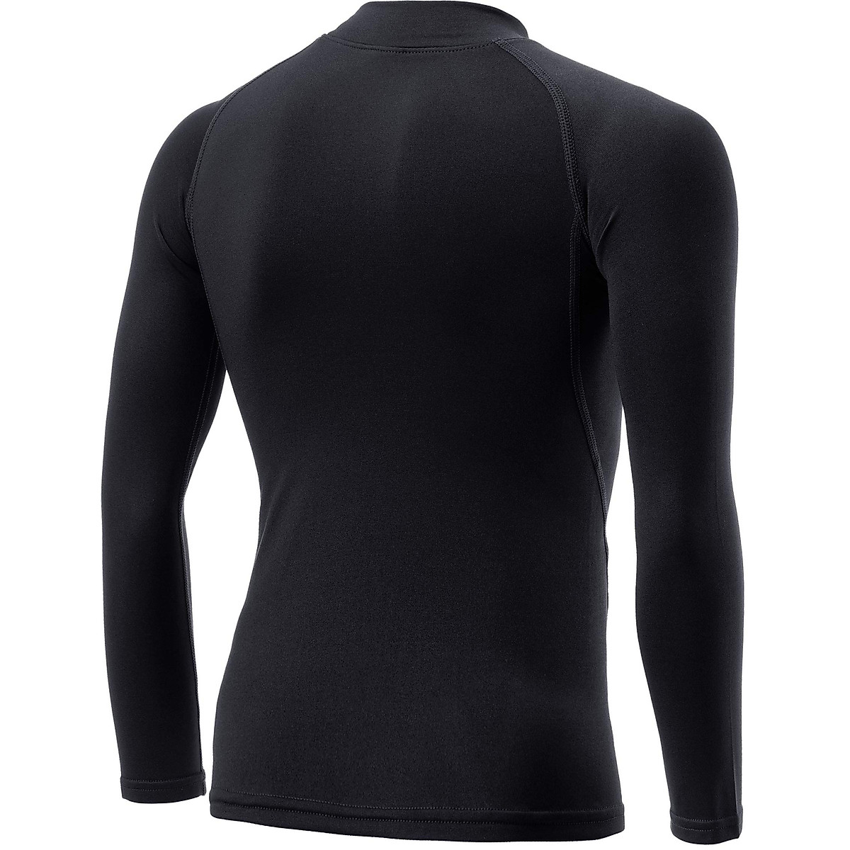 TSLA Kid's & Boy's and Girl's Thermal Long Sleeve Tops, Crew Neck Fleece Lined Compression Base Layer Shirts, Thermal Mock Neck Black, 16