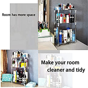 Bathroom Organizer Countertop, 3 Tier Acrylic Vanity Tray, Counter Makeup Organizer for Skincare Cosmetics, Multi-Functional Organizer for Bathroom Kitchen (3 Tier)