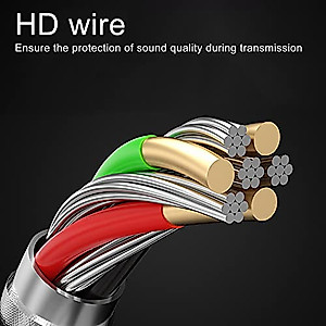 Gaweb Earphones, G31 L-Shaped 3.5mm Dynamic Wired in-Ear Gaming Earbud with Mic for Phone/PC - Red
