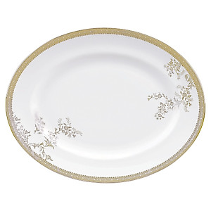 Wedgwood Vera Lace Gold 13.75" Oval Platter