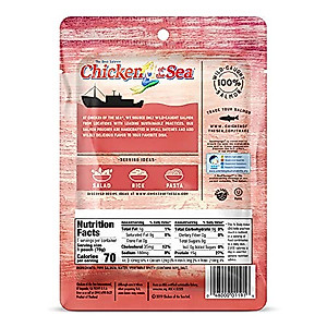 Chicken of the Sea Pink Salmon, Wild-Caught, Skinless & Boneless, 2.5-Ounce Packets (Pack of 12)