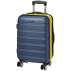 Rockland Melbourne Hardside Expandable Spinner Wheel Luggage, Navy, Carry-On 20-Inch