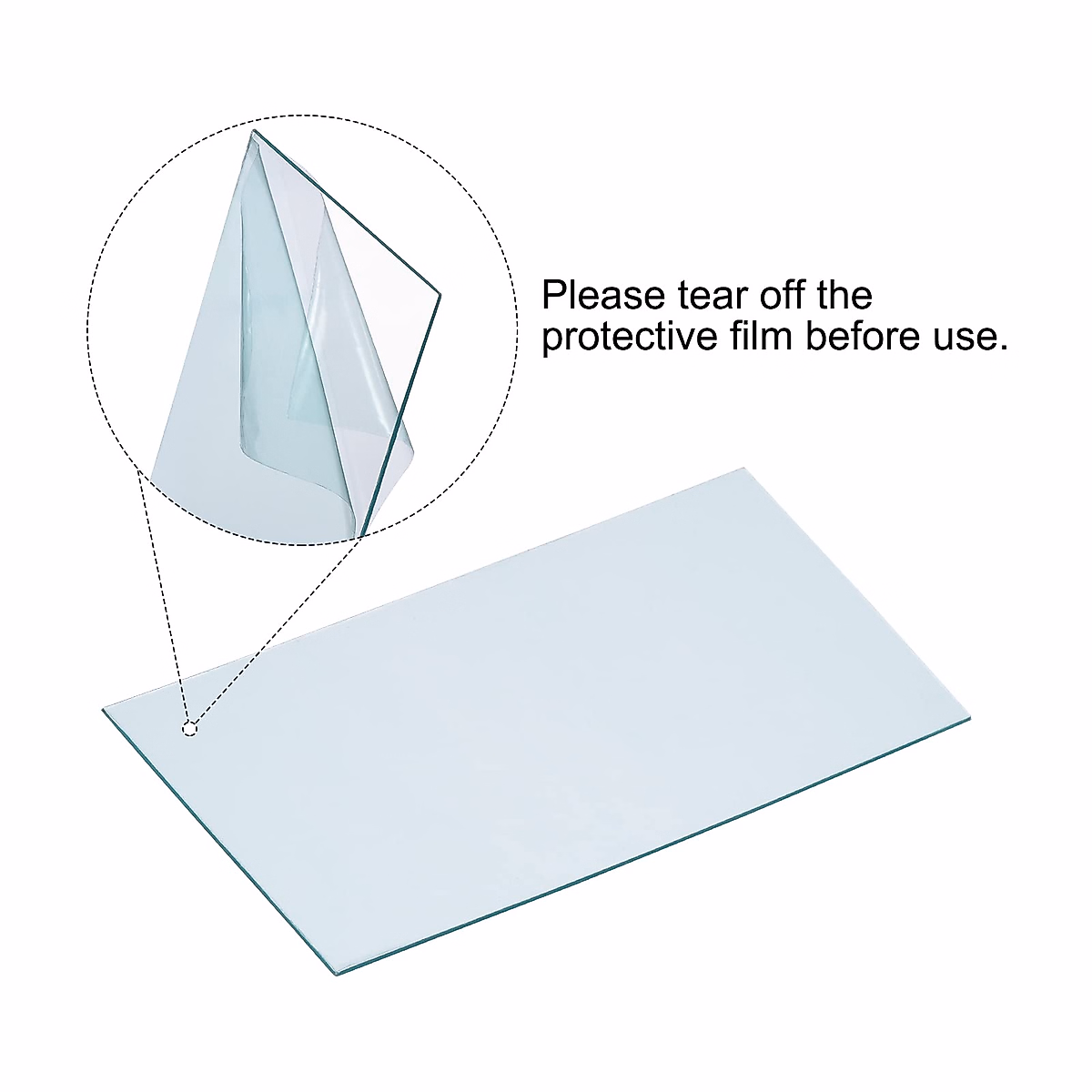 PATIKIL 4.25 x 2 Inch Welding Protection Lens, 20 Pack Transparent Protective Replacement Right Angle for Solar, Clear