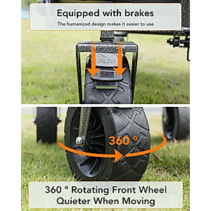 CAMPERFECT Beach Wagon with Big Wheels - All-Terrain Outdoor Cart for Camping, Sports, Shopping - Foldable Wagon with Adjustable Handle