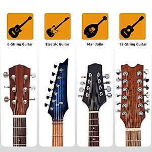 Guitar Wall Mount, Guitar Hangers hooks Bracket Holder Stand for Acoustic and Electric Guitars Bass Banjo Mandolin, Black Walnut Wood base by VEINTICO.