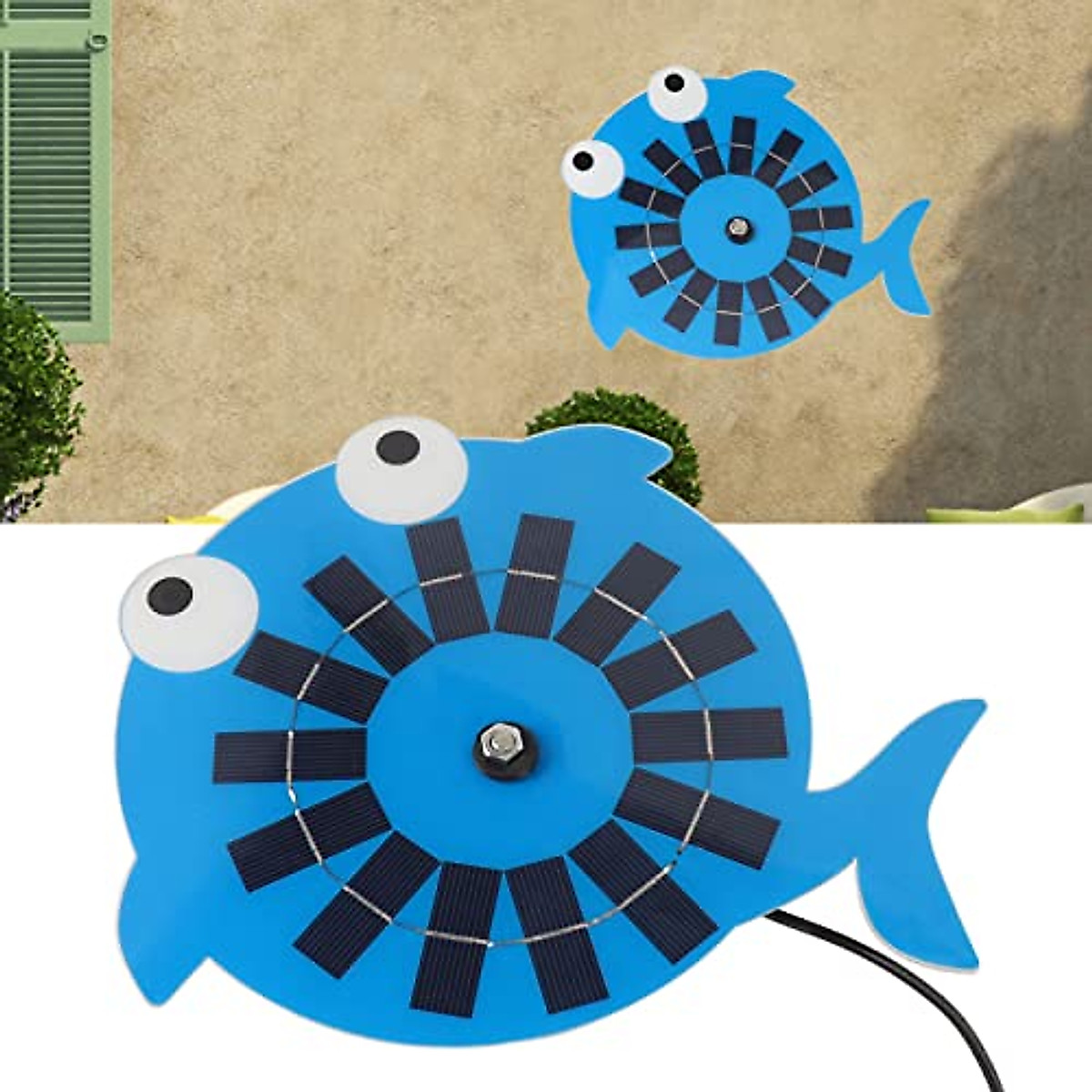 Solar Panel Mounting, Jump Starters Battery Chargers Portable Power Solar Panel Mounting Bracket Outdoor PV Monitoring Wall Rack with Charging Head 10W Dolphin Shap