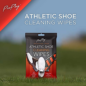 ProPlay Athletic Shoe Cleaning Wipes | Carnauba Wax Included | Repels Water from Shoes | Powerful Cleaner That Removes Dirt, Grass, and Sand | Convenient, Resealable Pack - Unscented 1 Pack