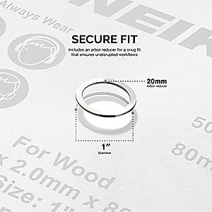 NEIKO 10768A 12" Carbide Chop Saw Blade, 80 Tooth with 1-Inch Arbor, Compatible with Miter, Table, Radial Arm, Cut-Off, Standard Circular Saws, for Home Building, Construction, Woodworking, Forest