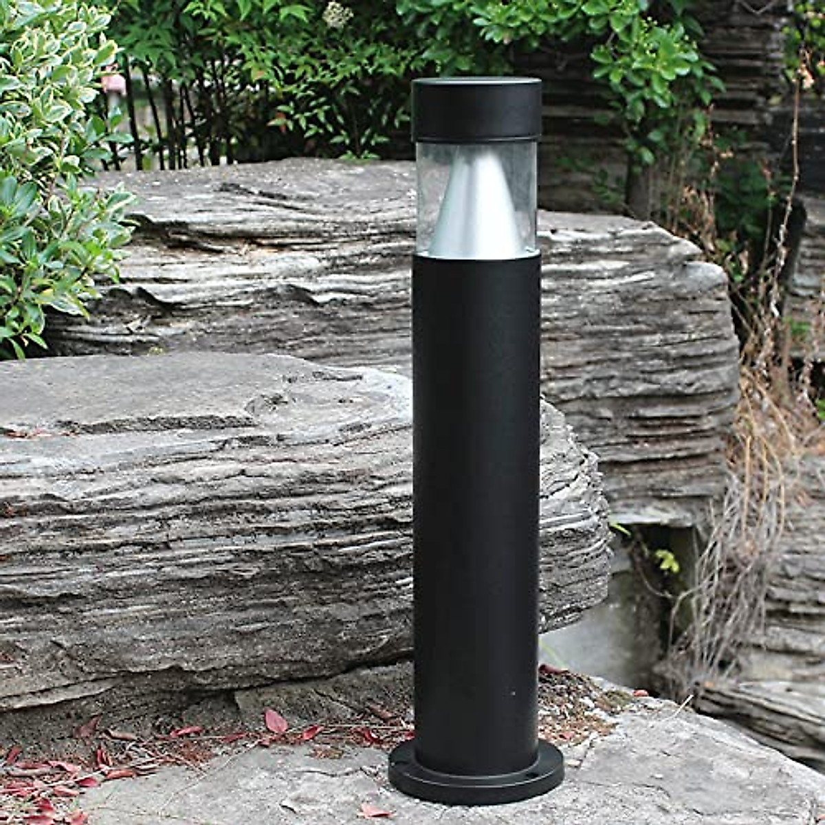XADMIN Outdoor Black Cylindrical LED Post Light Modern Minimalist Post Cap Light Waterproof Door Post Light 1 Light Fence Garden Landscape Lawn Outside Post Light