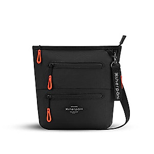 Sherpani Sadie, Nylon Crossbody Bag, Lightweight Shoulder Bag, Cross Body Purse, Crossbody Bags for Women, RFID Protection (Raven)