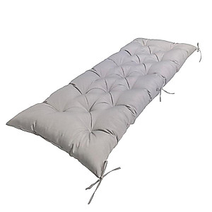 Waterproof Outdoor Bench Cushion, 48"x20", Swing Cushion Patio Furniture Cushions 3 Seater, for Garden Patio Furniture Lounger Bench (Light grey, 48x20 in)