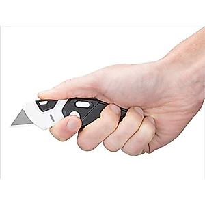 3 pcs Folding Lock Back Utility Knife, Compact Box Cutter with Lock Back Release and Quick-Change Mechanism, Heavy Duty Cardboard Cutter