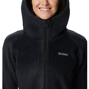 Columbia Womens Benton Springs II Long Full Zip Fleece Hoodie, Black, 3X