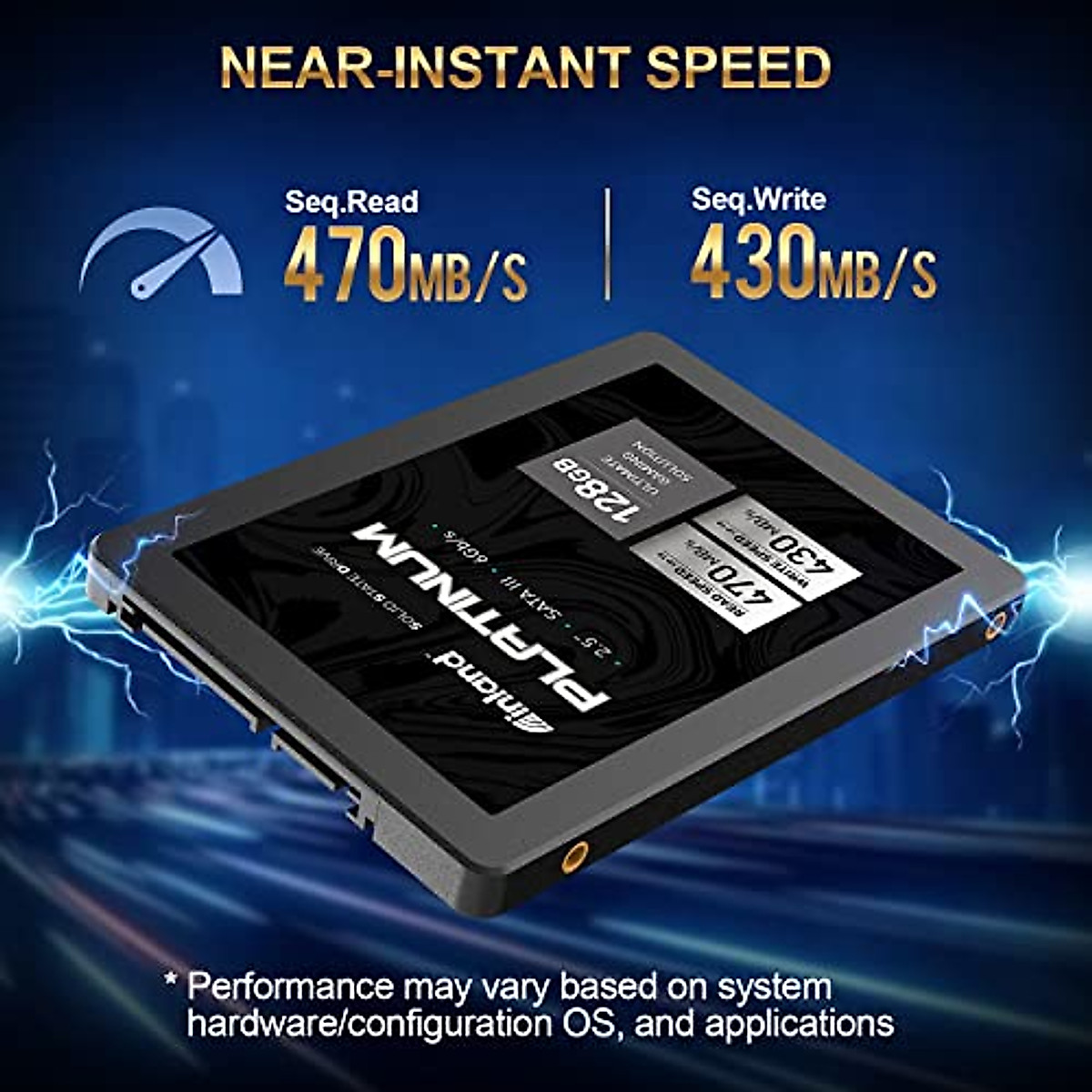 INLAND Platinum 128GB SSD SATA III 6Gb/s 2.5" 7mm TLC 3D NAND Internal Solid State Drive (128GB)