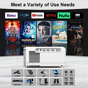 Artlii Enjoy4 Mini Projector 5G WiFi and Bluetooth, Native 1080P 210 ANSI Portable Projector for Outdoor and Indoor Use, Movie Projector Compatible with iOS, Android, Xbox, PS5, TV Stick, HDMI