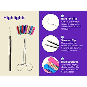 Dental Braces Color Changing Kit, Orthodontic Ties Changing kit, Change The Color of Your Braces Yourself in Minutes Ligas para Brackets Ortodoncia