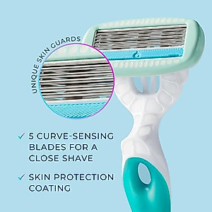 Schick Hydro Silk Sensitive Skin Disposable Razors for Womens, 6 Count